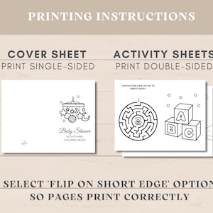 Baby Shower Kids Activity, Baby Shower Activity Book, Baby Shower Games ...