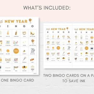 New Year Bingo Printable, New Year Game, New Year Activity, Kids New ...