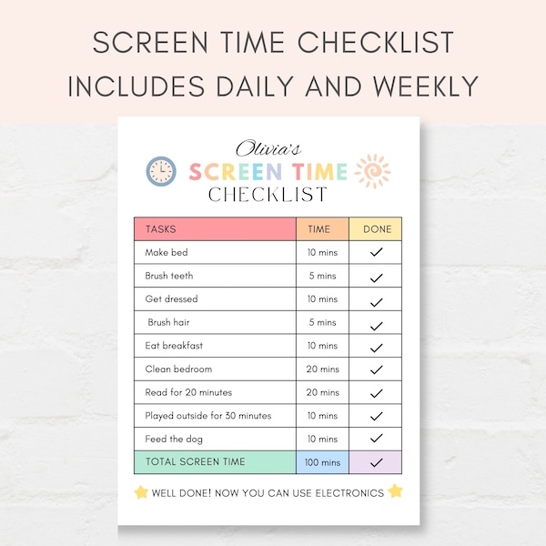 Summer Kids Checklist - Etsy