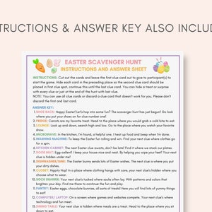 Easter Scavenger Hunt Printable, Easter Treasure Hunt, Easter Games ...