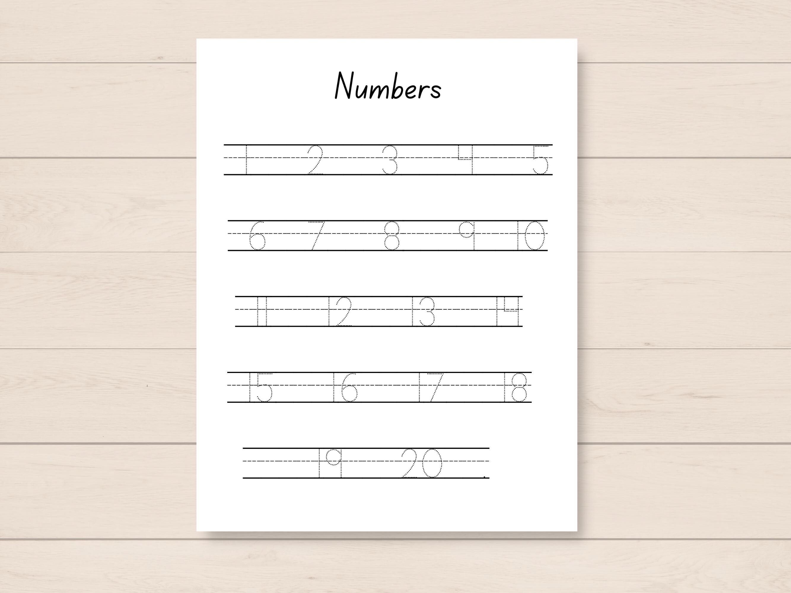 Alphabet and Number Tracing, Letter Tracing, Handwriting Practice ...