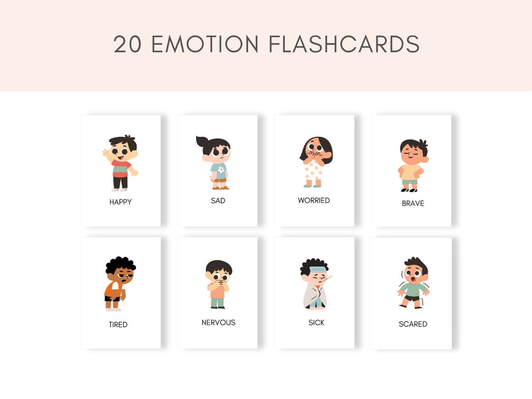 Preschool Emotion Flashcards, Printable Flashcards, Kids Emotions ...