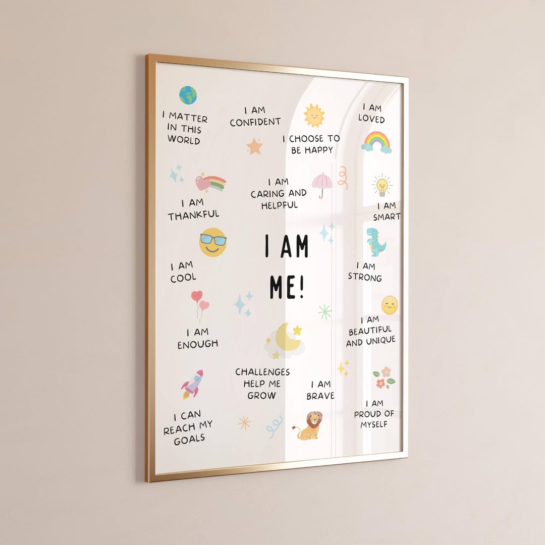Affirmation Wall Art Printable, Kids Wall Art, Affirmation Poster, Kids ...