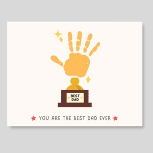 Fathers Day Handprint Craft, Fathers Day Gift, Fathers Day Printable ...