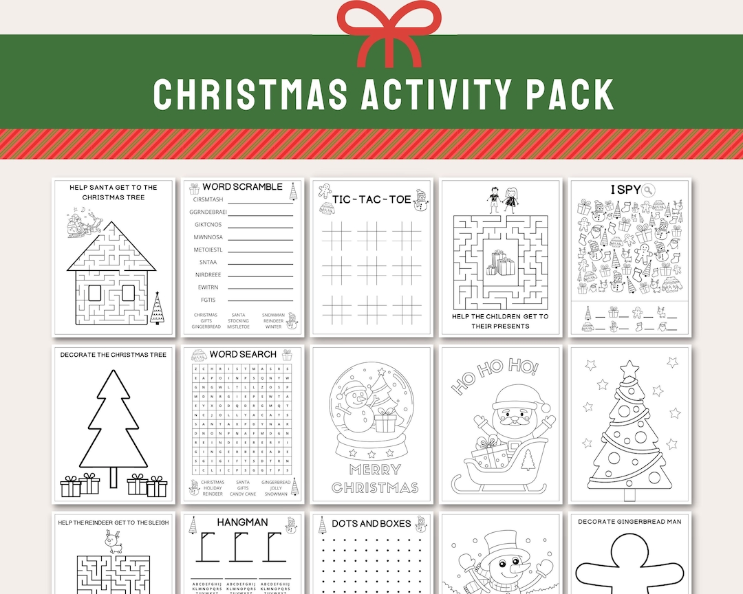 Christmas Activities Printable Christmas Activity Book - Etsy