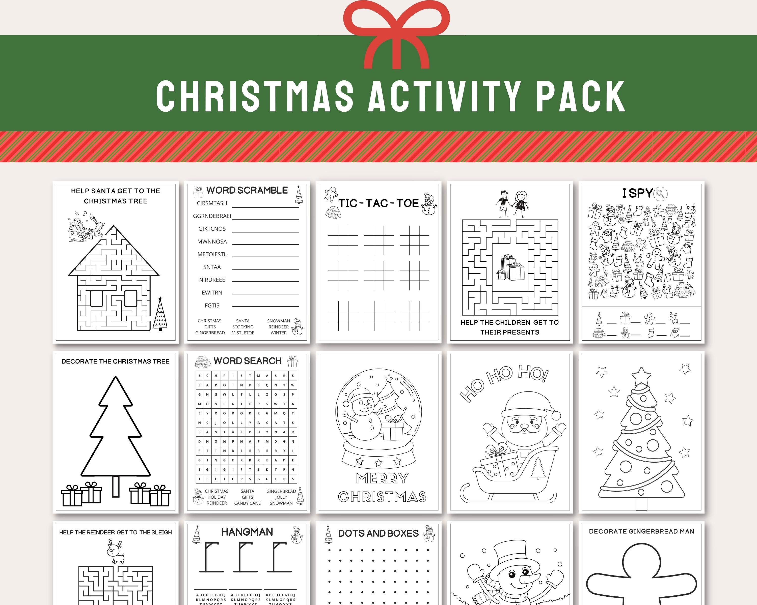 Christmas Activities Printable Christmas Activity Book - Etsy