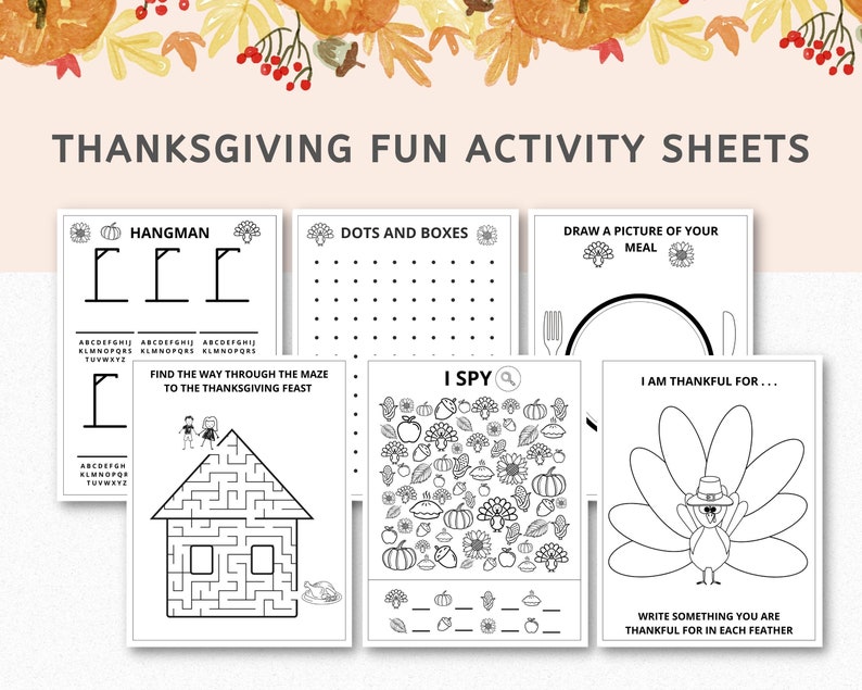 Thanksgiving Activity Printable, Thanksgiving Coloring, I Am Thankful ...
