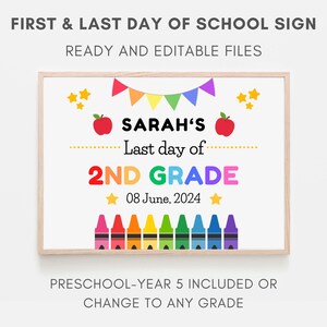 First Day of 2nd Grade, Last Day of 2nd Grade, First and Last Day of ...
