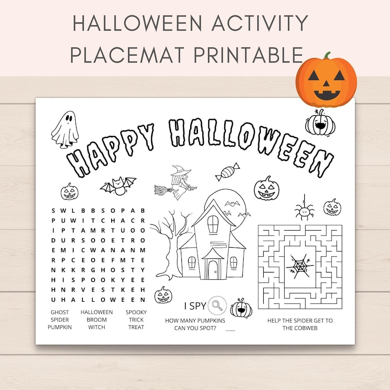 Halloween Placemat - Etsy