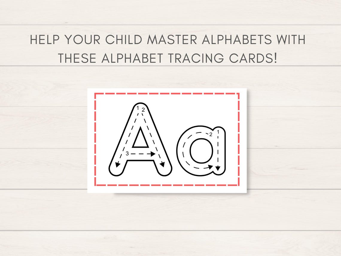 Alphabet Tracing Cards, Alphabet Tracing, Tracing Card, Letter Tracing ...