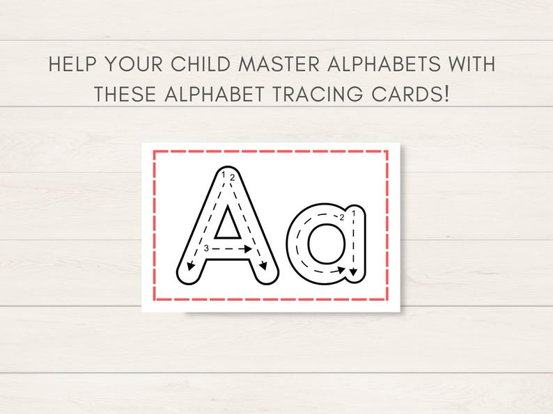 Alphabet Tracing Cards, Alphabet Tracing, Tracing Card, Letter Tracing ...