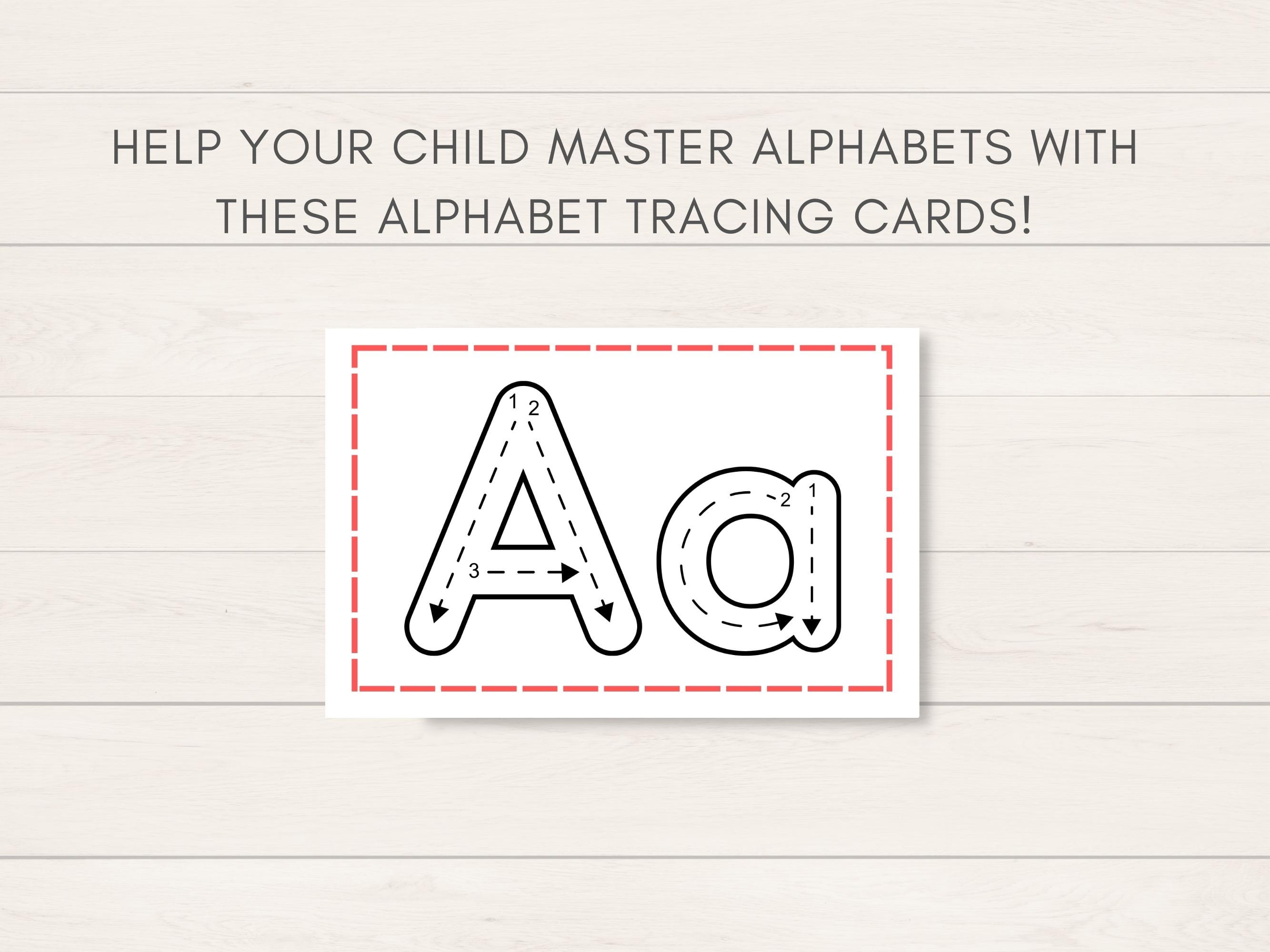 Alphabet Tracing Cards, Alphabet Tracing, Tracing Card, Letter Tracing ...