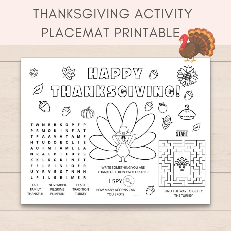 Thanksgiving Placemat - Etsy