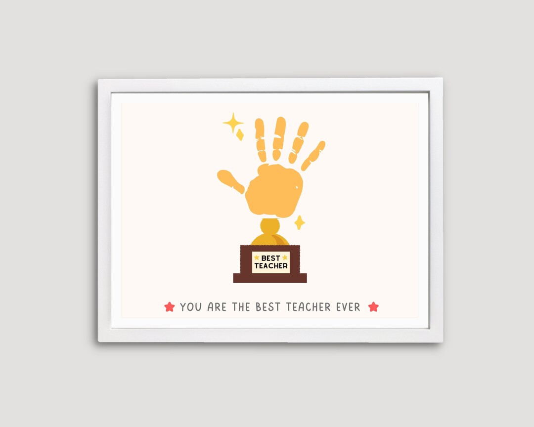 Teacher Appreciation Handprint, Teacher Appreciation Gift, Teacher Gift ...