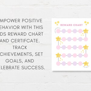 Reward Chart Printable, Kids Reward Chart, Sticker Chart, Toddler ...