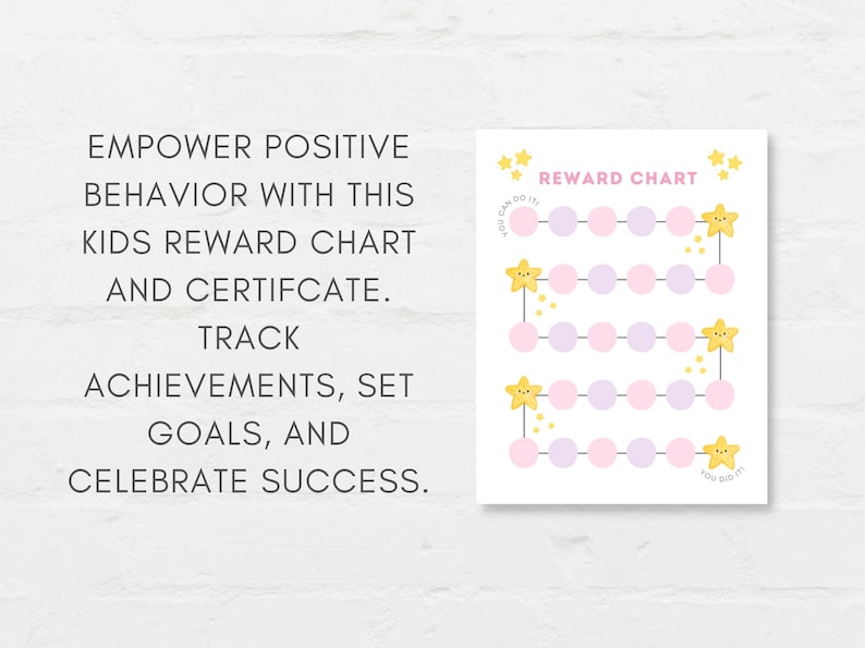 Reward Chart Printable, Kids Reward Chart, Sticker Chart, Toddler ...