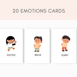 Preschool Emotion Flashcards, Printable Flashcards, Kids Emotions ...