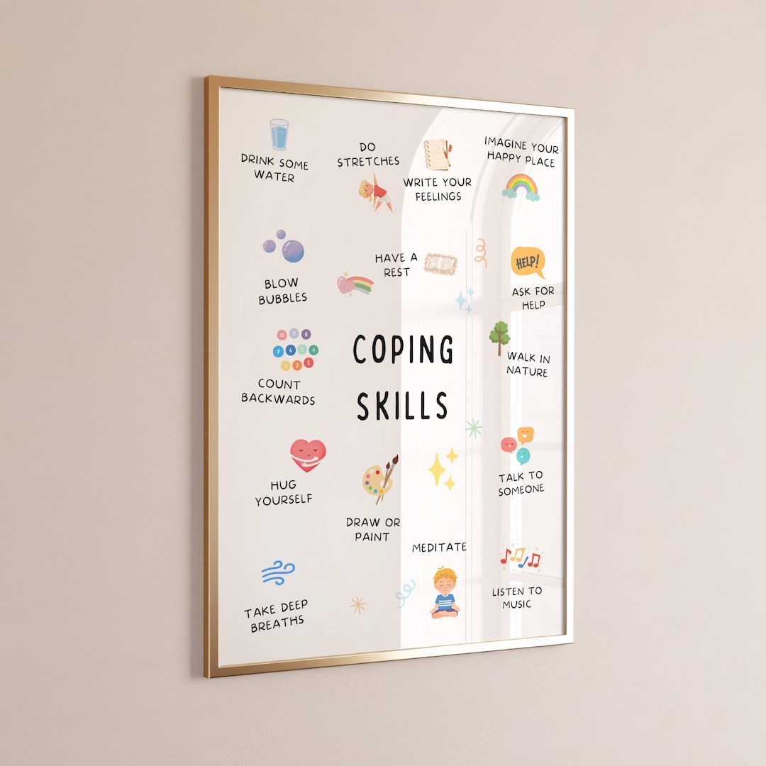Coping Skills Poster, Mental Health Poster, Kids Mental Health, Calm ...