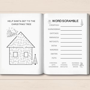 Christmas Activity Book, Printable Christmas Activity, Christmas ...