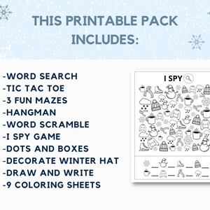 Winter Activity Printable, Winter Games, Winter Printable, Winter ...