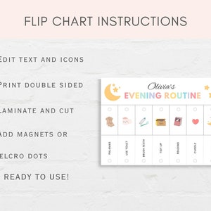 Routine Flip Chart, Morning Routine, Bedtime Routine, Kids Routine ...