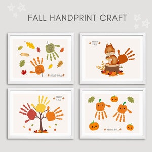 Fall Handprints, Fall Handprint Craft, Printable Handprint, Baby ...