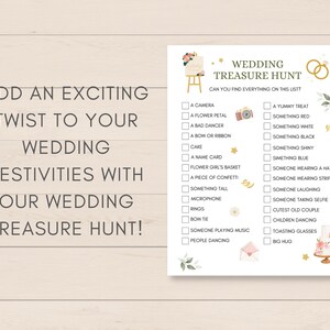 Wedding Treasure Hunt, I Spy Wedding Game, Scavenger Hunt, Wedding ...