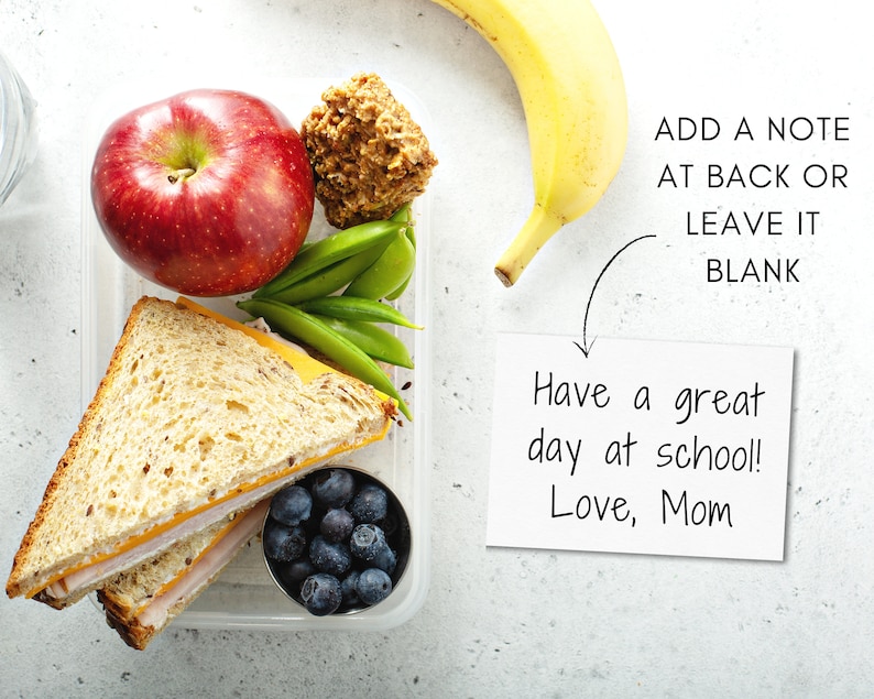 Lunch Box Notes Printable Lunch Notes for Kids Cute Lunchbox - Etsy