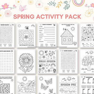 KIDS ACTIVITY PACK, Seasons Activity Pack, Kids Activity Printable ...