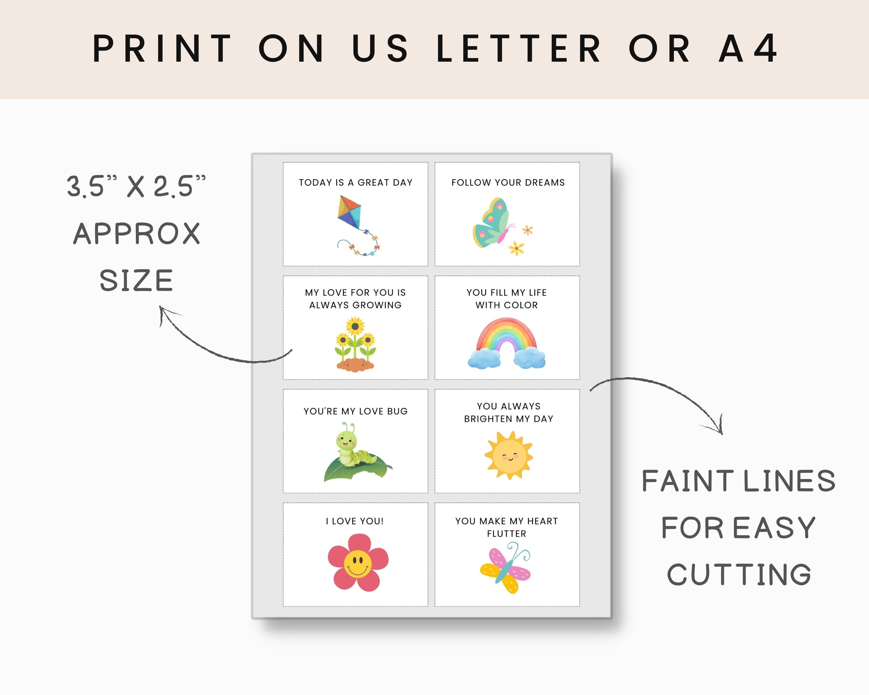 Spring Lunchbox Notes Lunch Box Notes Printable Spring Kids - Etsy