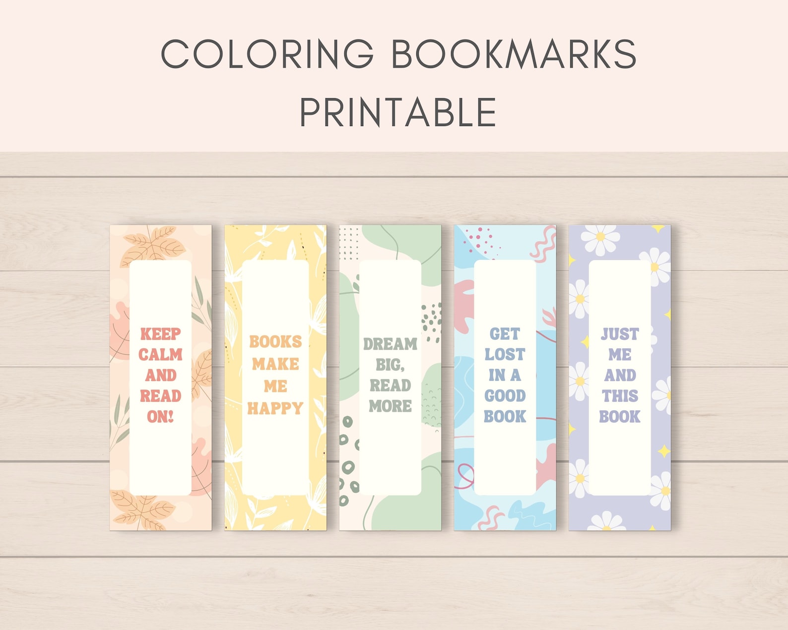 Printable Bookmarks Bookmarks Printable Bookmark Template - Etsy