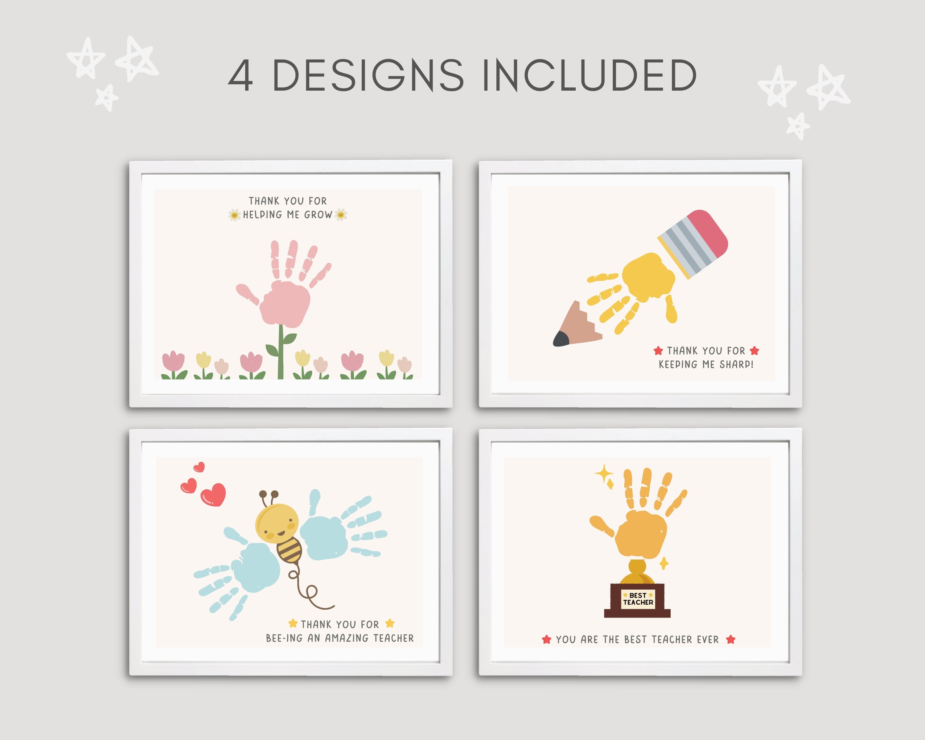 Teacher Appreciation Handprint, Teacher Appreciate, Teacher Gift, Thank ...
