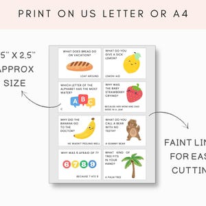 Lunchbox Jokes Printable, Lunch Box Notes, Jokes for Kids, Lunchbox ...