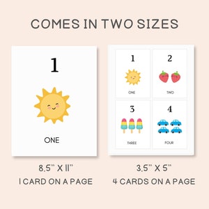 Number Flashcards, Counting Cards, Printable Number Flash Cards, Number ...