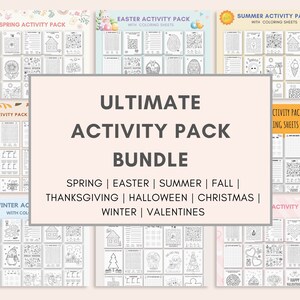 KIDS ACTIVITY Pack Bundle Kids Activity Pack Printable - Etsy