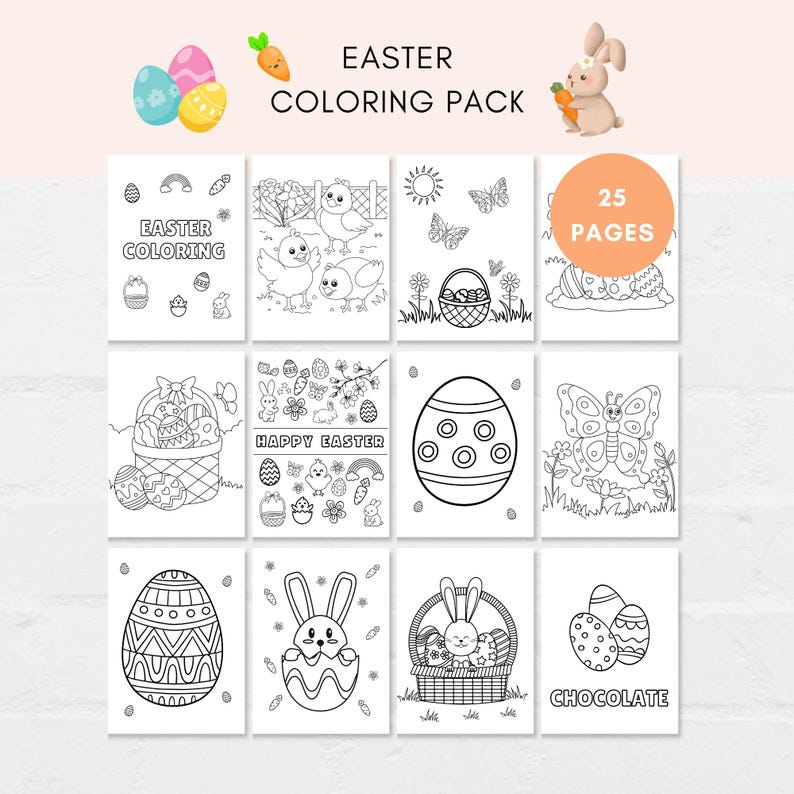 Easter Coloring Pages, Easter Coloring Book, Easter Coloring Sheets ...