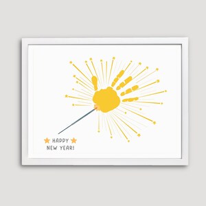 New Years Handprint Printable, 2025 Handprint Craft, Happy New Year ...