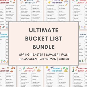 BUCKET LIST BUNDLE, Bucket List Printable, Custom Bucket List, Editable ...