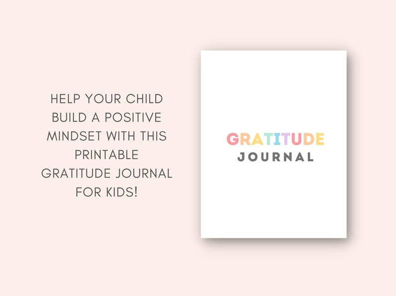Gratitude Journal for Kids, Kids Daily Gratitude Journal, Printable ...