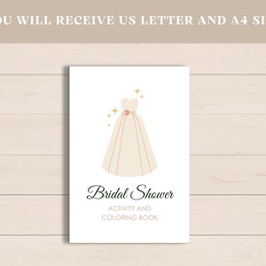 Bridal Shower Kids Activity Book, Bridal Shower Games, Bridal Shower ...