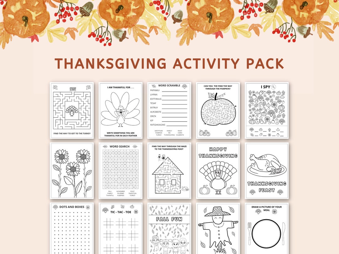 Thanksgiving Activity Printable, Thanksgiving Coloring, I Am Thankful ...