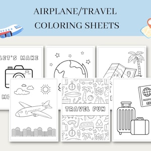 Airplane Activity Pack, Travel Activity for Kids, Travel Games, Kids ...