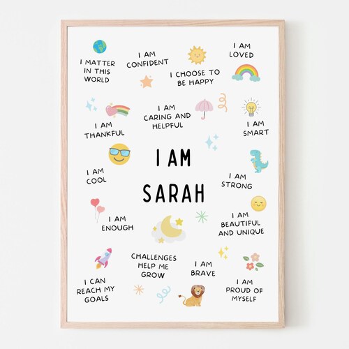 Kids Affirmations Printable Children Affirmation Wall Art - Etsy