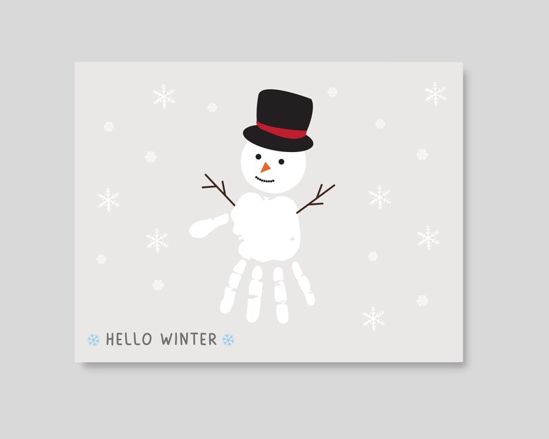 Winter Handprint, Handprint Keepsake, Handprint Art, Winter Activity ...