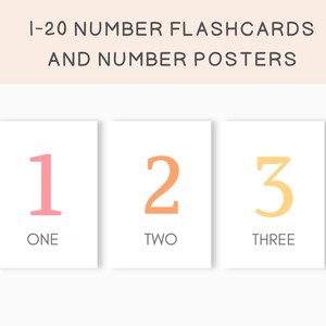 Number Flashcards, Counting Cards, Printable Number Flash Cards, Number ...