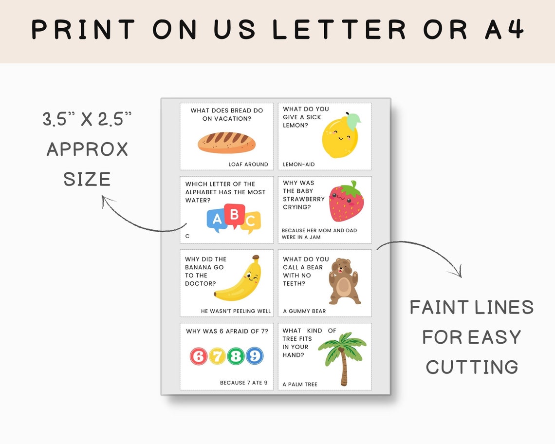 Lunchbox Jokes Printable Lunch Box Notes Jokes for Kids - Etsy Australia