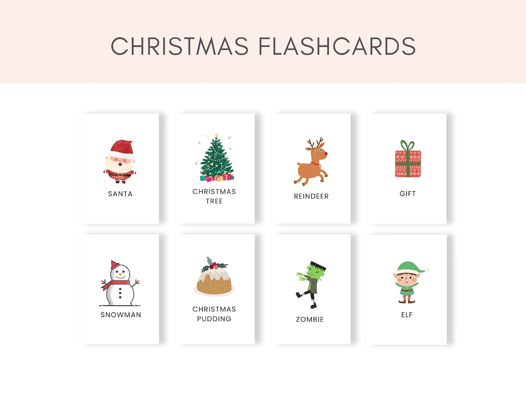 Christmas Flashcards, Printable Flashcards, Preschool Flashcards ...