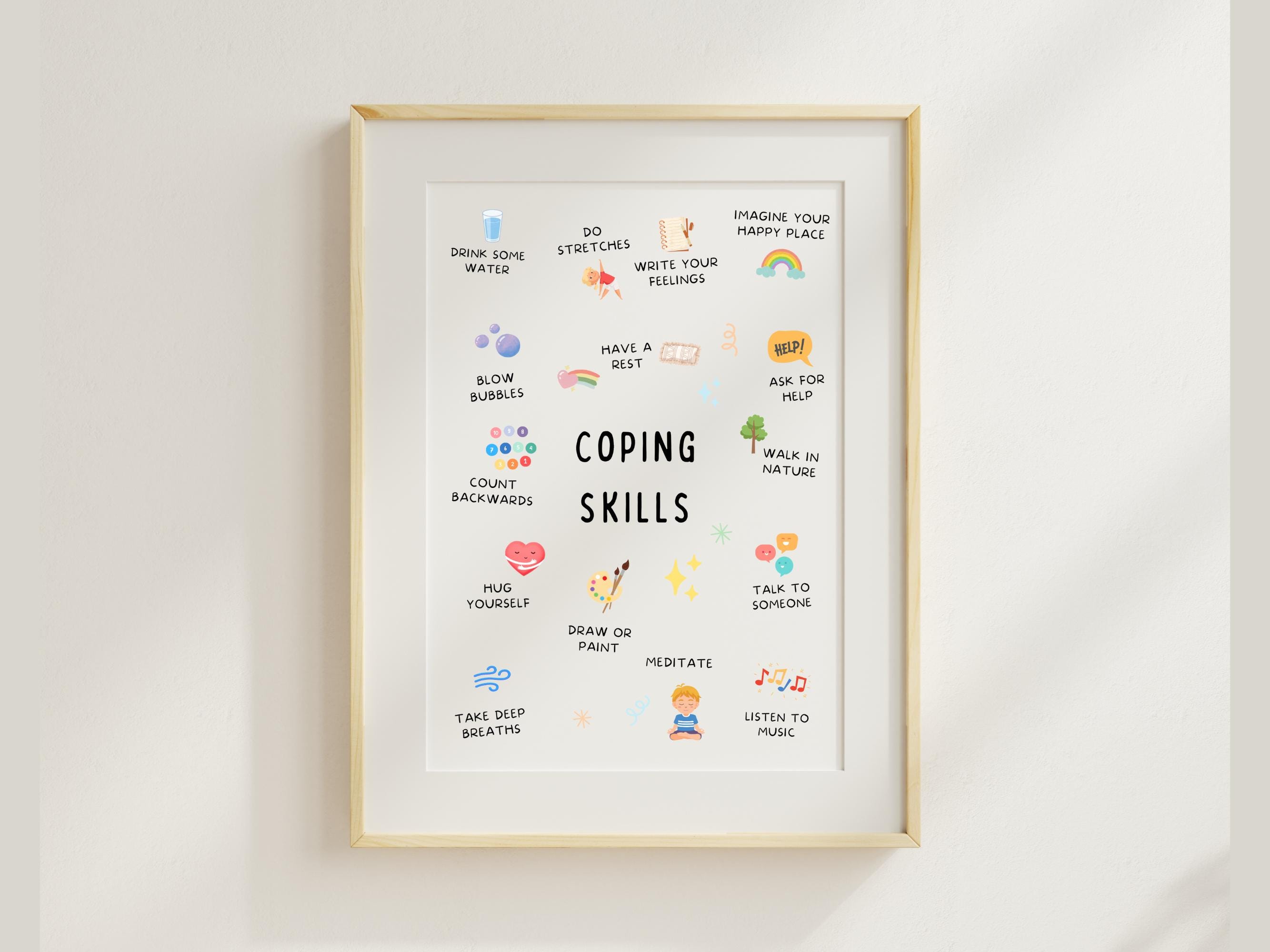 Coping Skills Poster, Mental Health Poster, Kids Mental Health, Calm ...