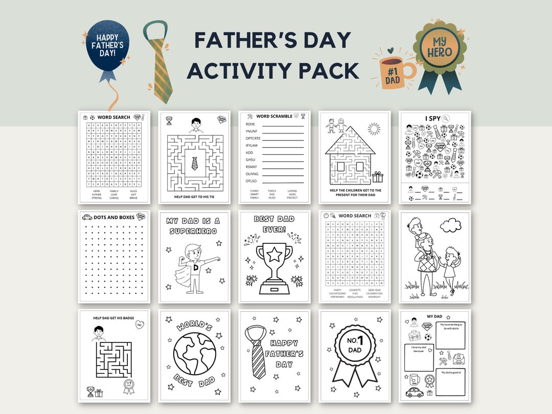 Father’s Day, Activity Pack, Father’s Day Activities, Father’s Day ...