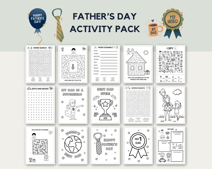 Word Search for Father's Day Printable, Activity for Father's Day ...